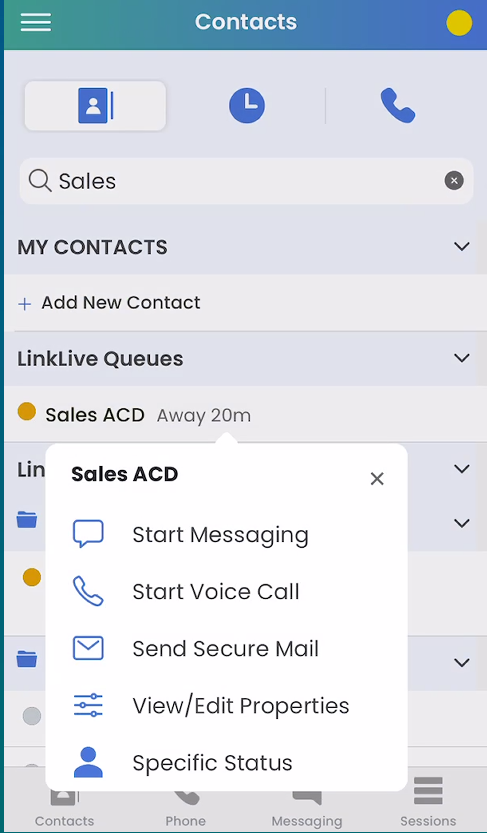 LinkLive Mobile: Voice Calls